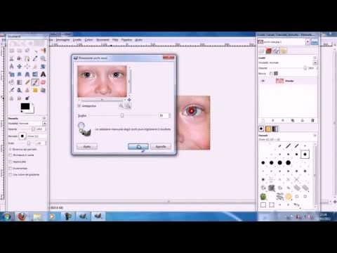 9° TUTORIAL COME ELIMINARE L'EFFETTO OCCHI ROSSI IN GIMP - YouTube