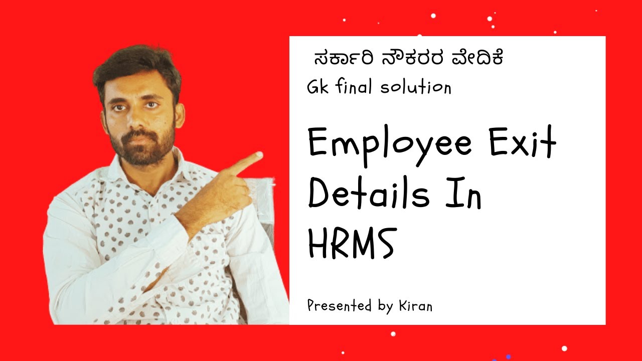 Employee Exit In HRMS - YouTube