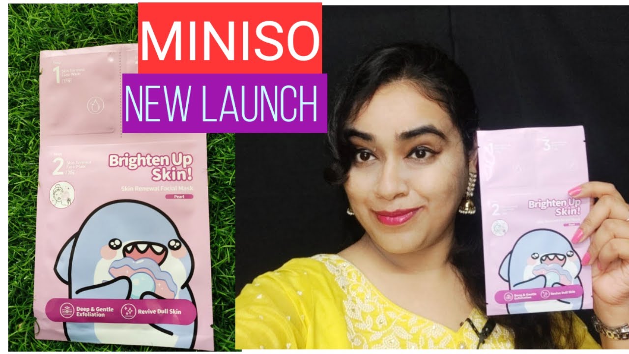 MINISO Brighten Up Skin Renewal Facial Mask Review/ MINISO *New Launch ...