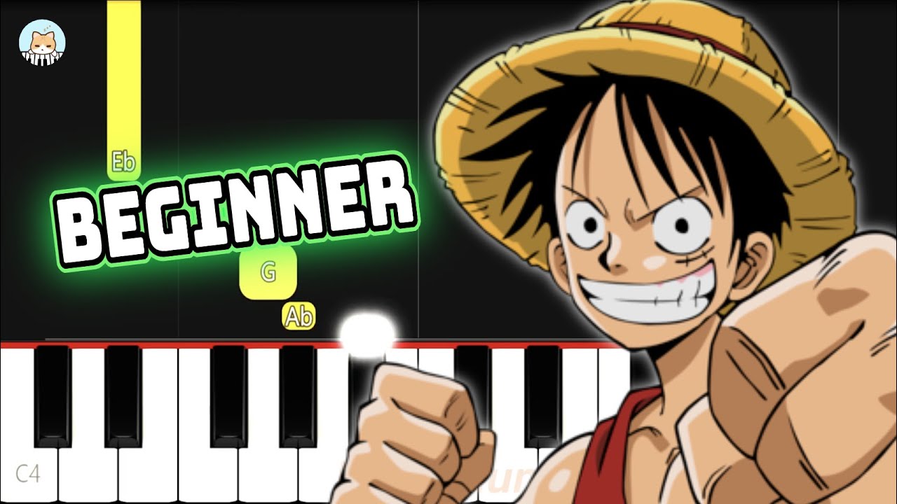 One Piece OP - "We Are!" - BEGINNER Piano Tutorial & Sheet Music - YouTube