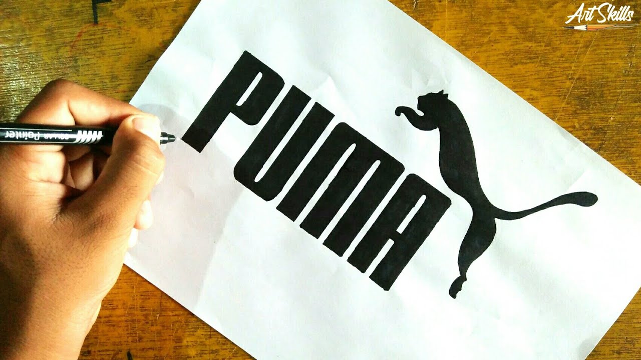 Draw PUMA Logo | Step by Step | Art Skills - YouTube