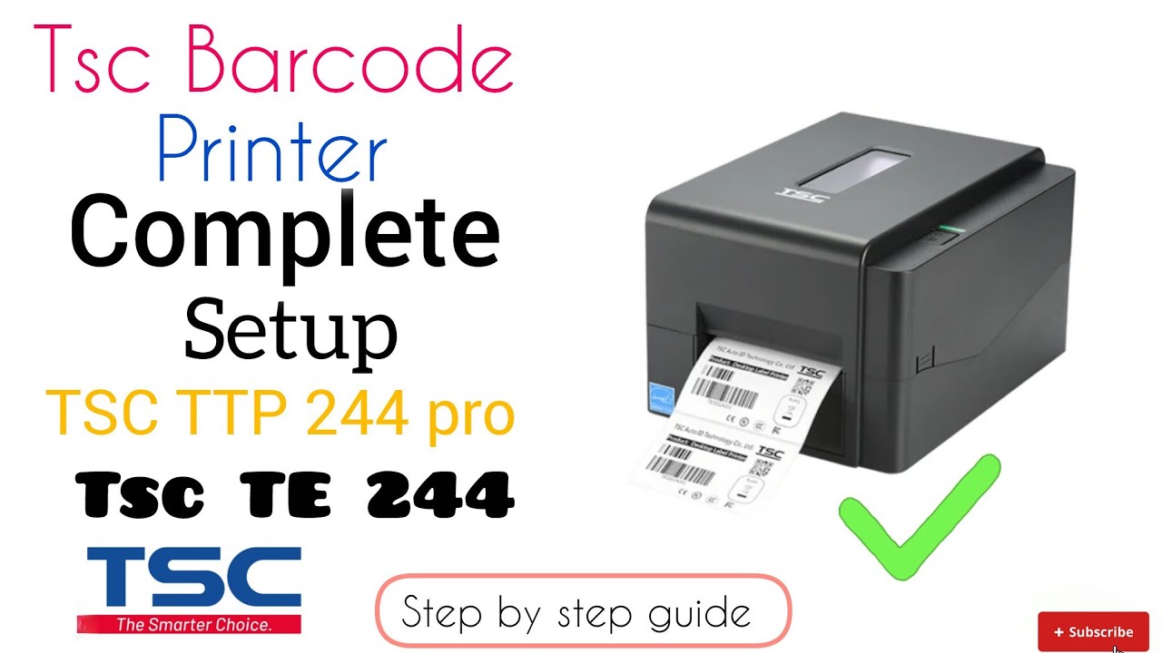 TSC Barcode Printer Setup + Page Setup & BarTender Software Full ...