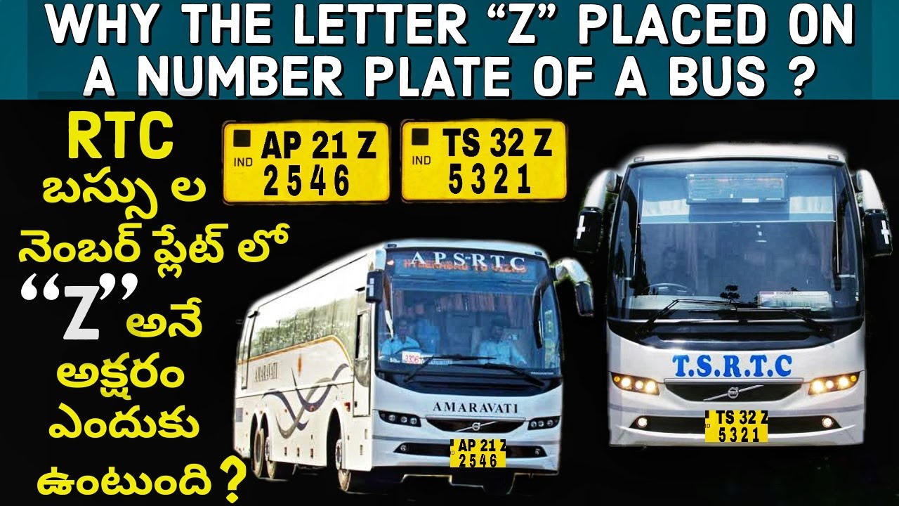 LETTER Z ON A BUS NUMBER PLATE || R T C బస్సు ల నెంబర్ ప్లేట్ లో " Z ...