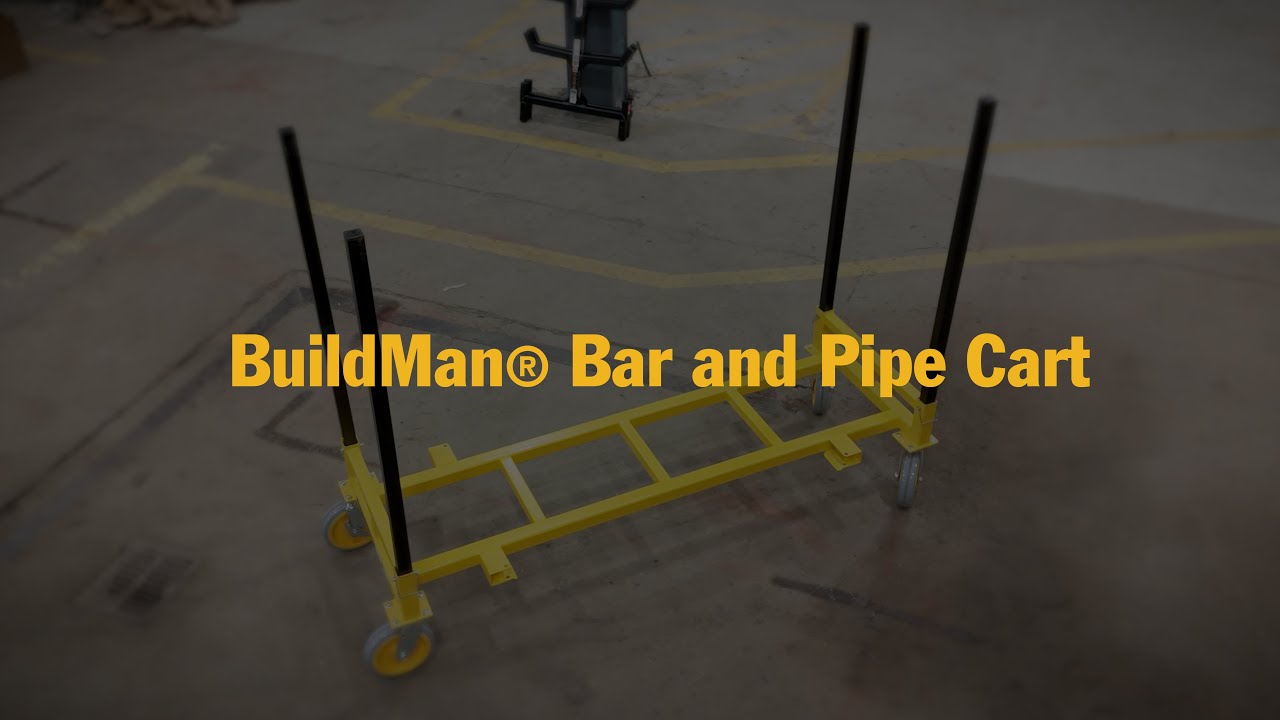Heavy-Duty Bar and Pipe Cart with Rack Option | Multiple Jobsite Uses ...