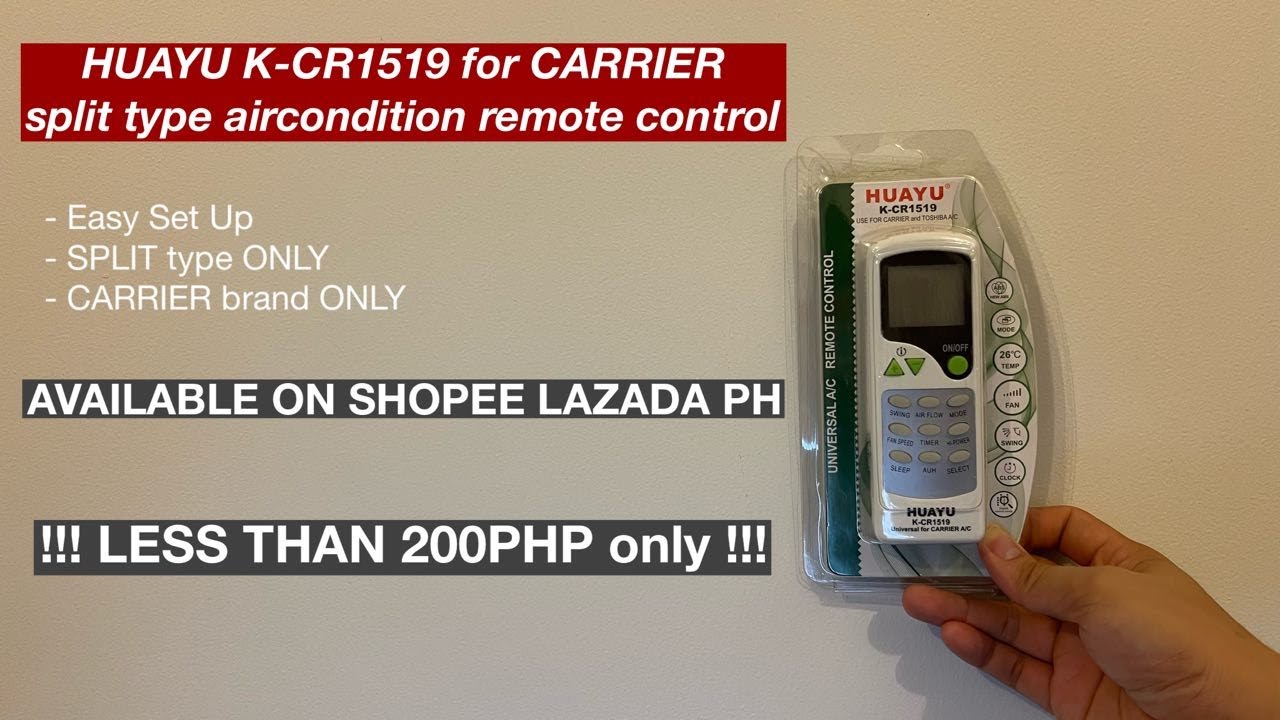 (2024) How to Set Up Carrier Split Type Aircon Remote Control | LESS ...