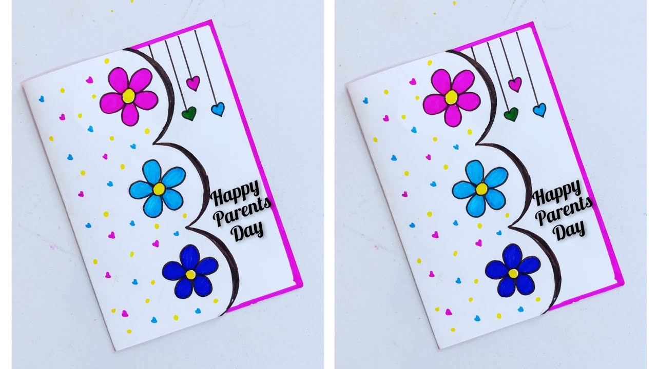 parents day card making/diy parents day card/handmade parents day card ...