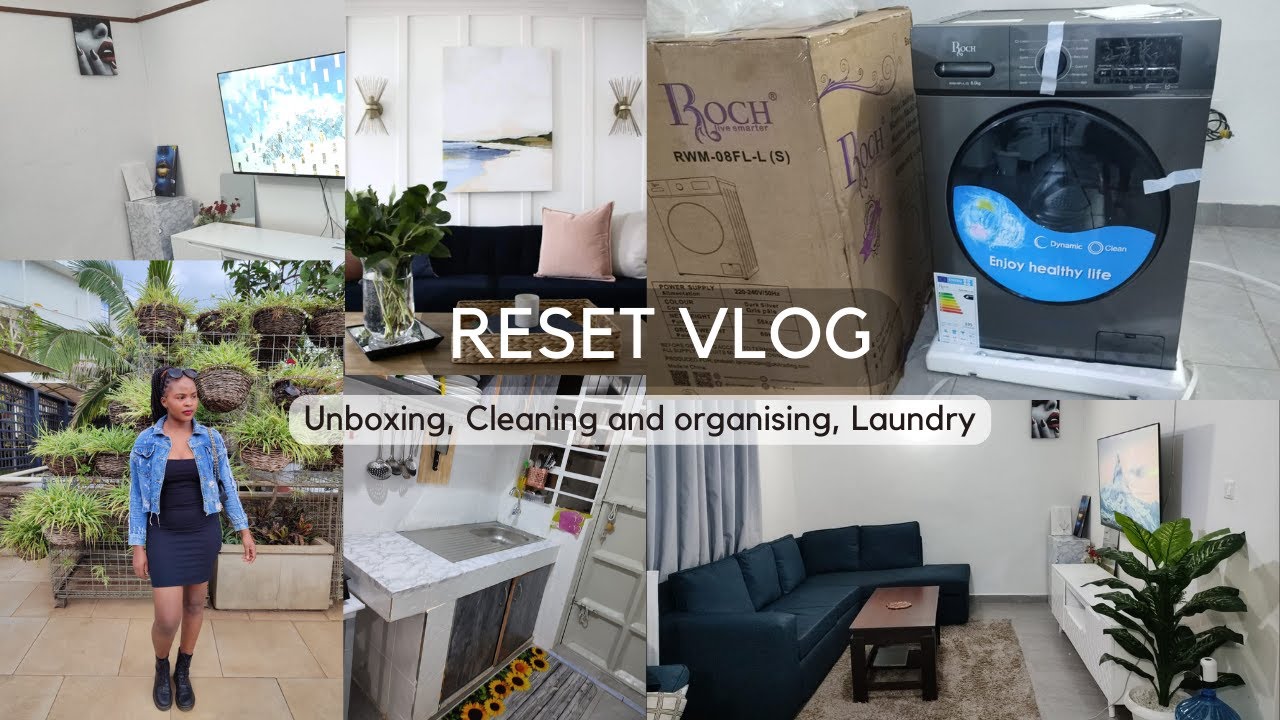 Reset Vlog: Unboxing 8kgs Roch Washing Machine/Cleaning and Organising ...