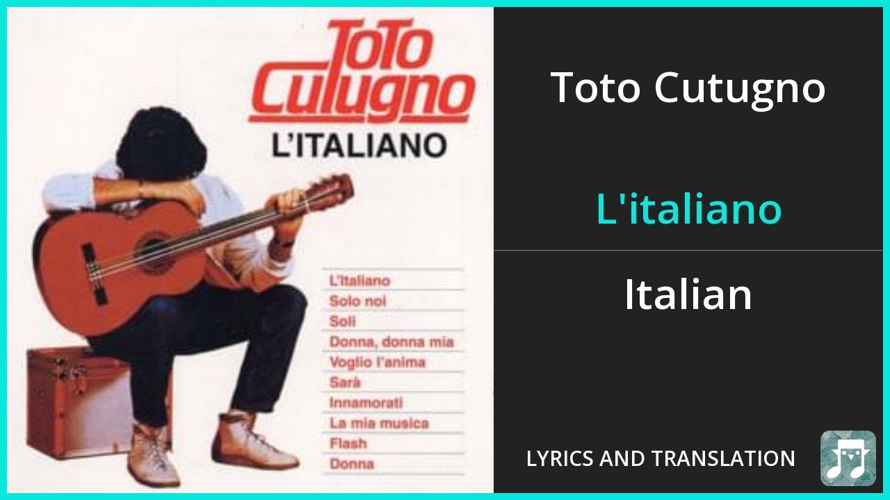 Toto Cutugno - L'italiano Lyrics English Translation - Dual Lyrics ...
