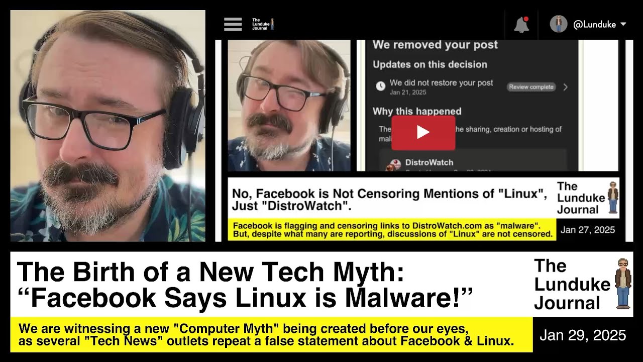 The Birth of a New Tech Myth: "Facebook Says Linux is Malware!" - YouTube