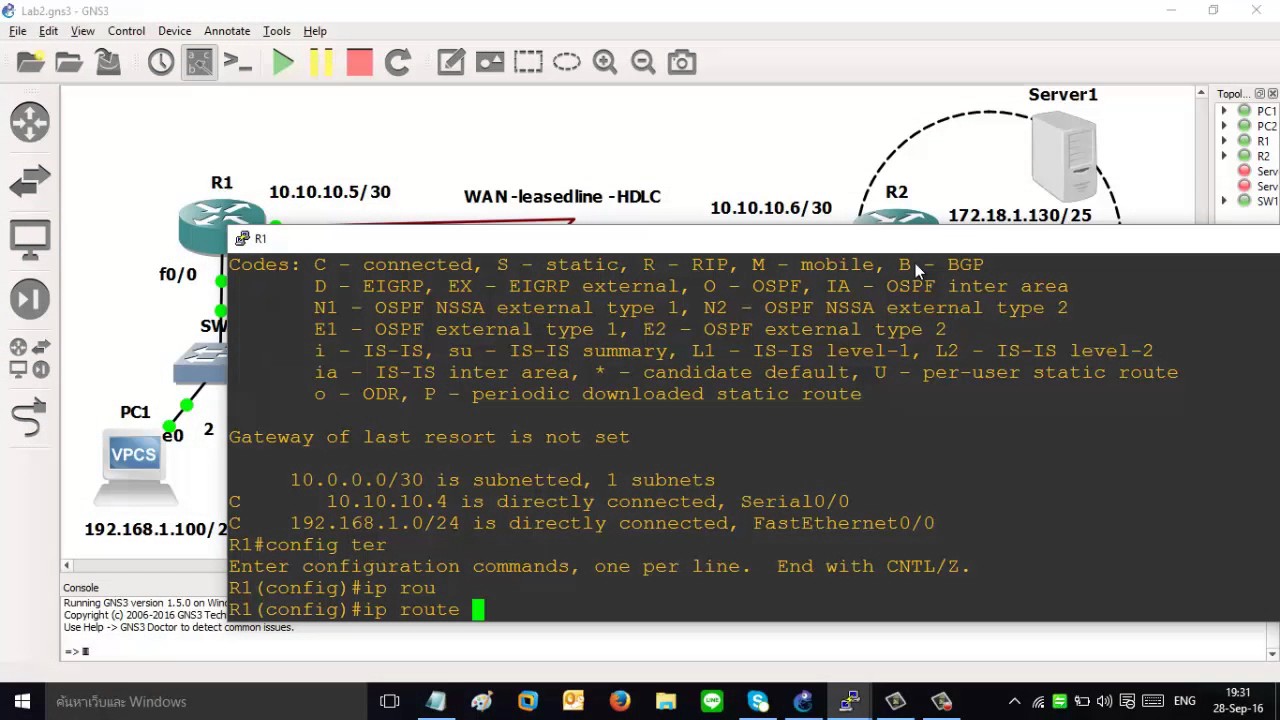 การ Config Static route บน Router CISCO โดย Mr.Jodoi - YouTube