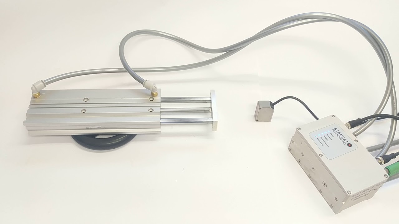 Positioning with laser sensor - YouTube