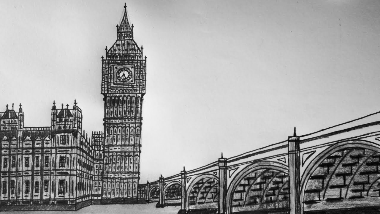 Big Ben Pencil Drawing