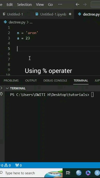 Operator To Format Strings In Python String Interpolation Pythonprogramming Youtube