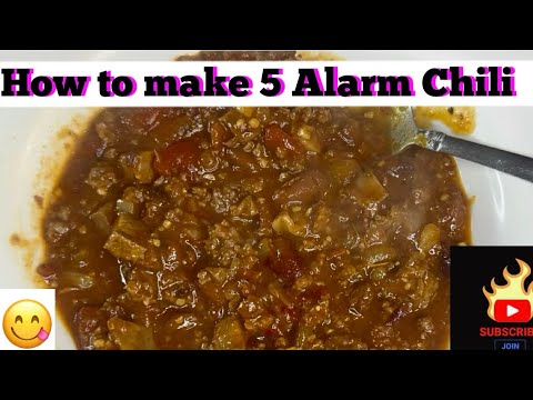 How to make 5 Alarm Chili 🌶️ #howtomake #chili #foodie - YouTube
