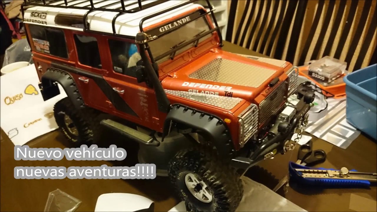 rc 4x4 axial scx10 LAND ROVER DEFENDER 110 - YouTube