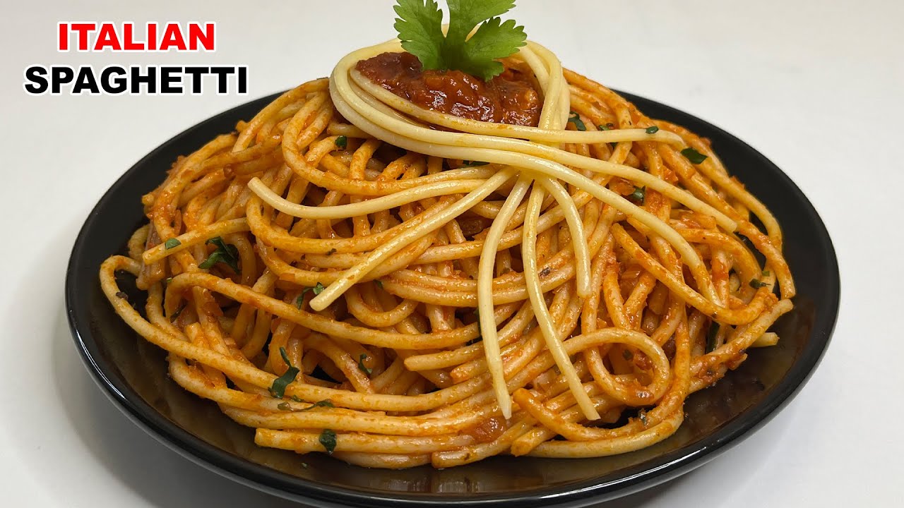 Italian Spaghetti Noodles | Italian Spaghetti Recipe Vegetarian | Easy ...