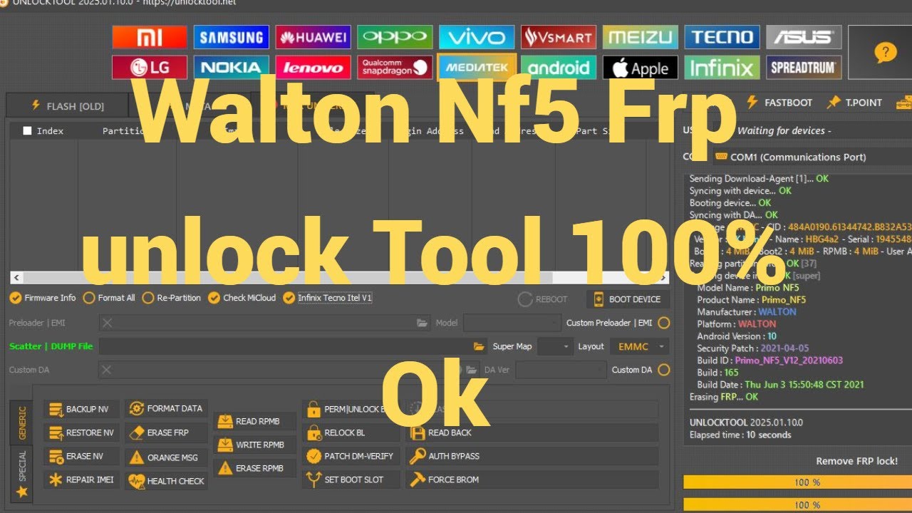 Walton Nf5 Frp Unlock Tool - YouTube