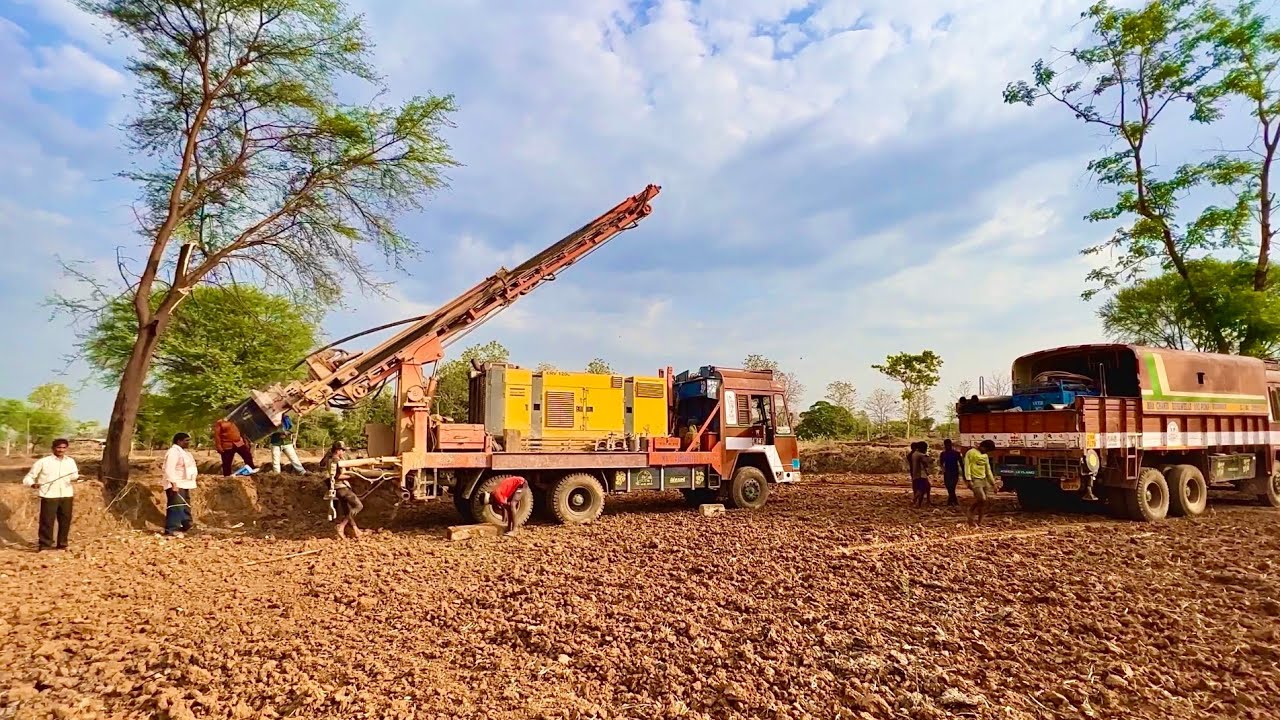 Borewell Drilling - 5 Hp Motor 233 Feet Deep boring With Coconut water ...