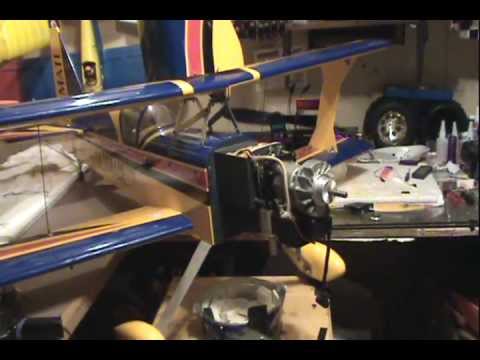 31cc ultimate biplane rc airplane getting ready - YouTube