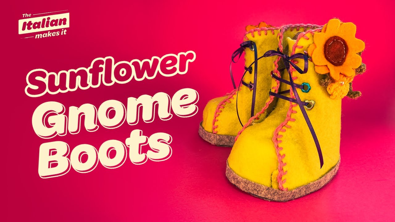 Crafting the Cutest Gnome Boots - Sunflower Style! - YouTube
