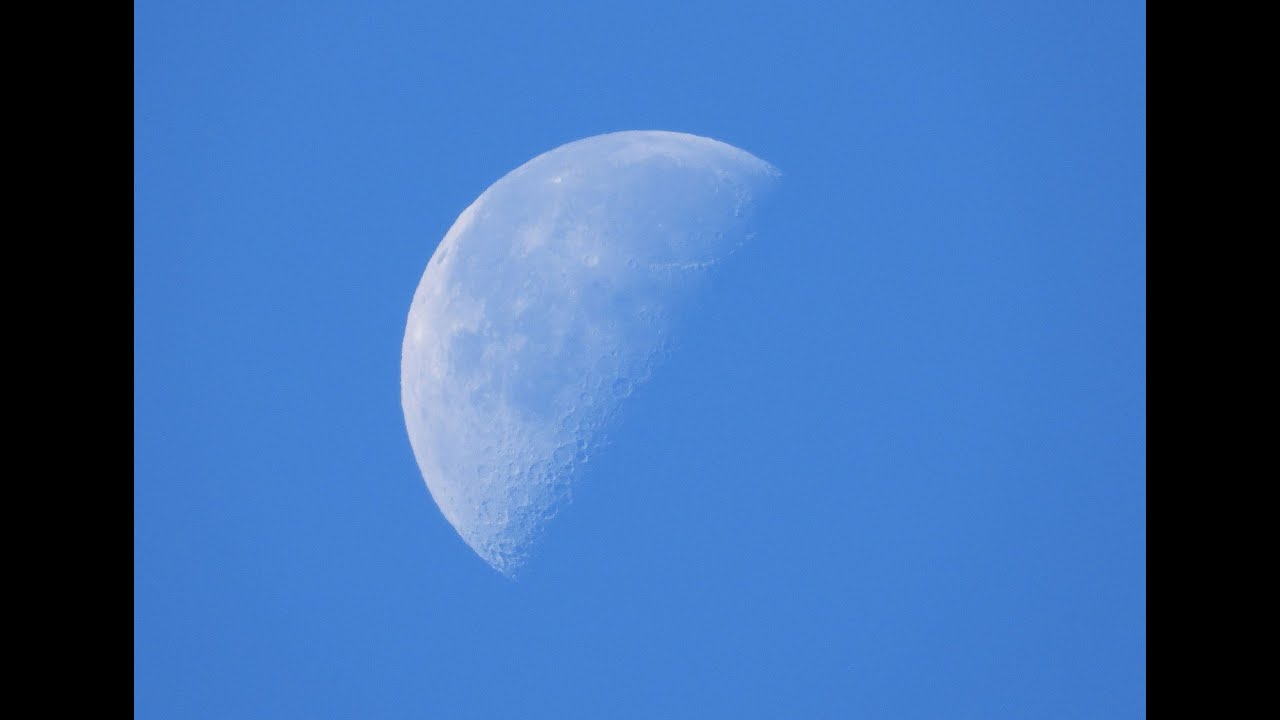 Perfectly Half Moon | Captured by Nikon Coolpix P1000 | - YouTube