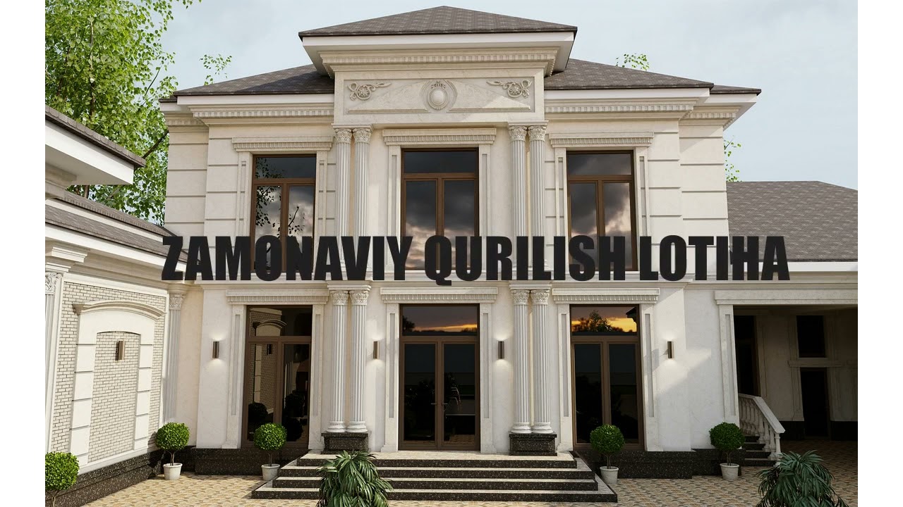 Ikki etajli uy loyihasi 21.40*18.0 metrga moslashgan 3.85 sotx - YouTube