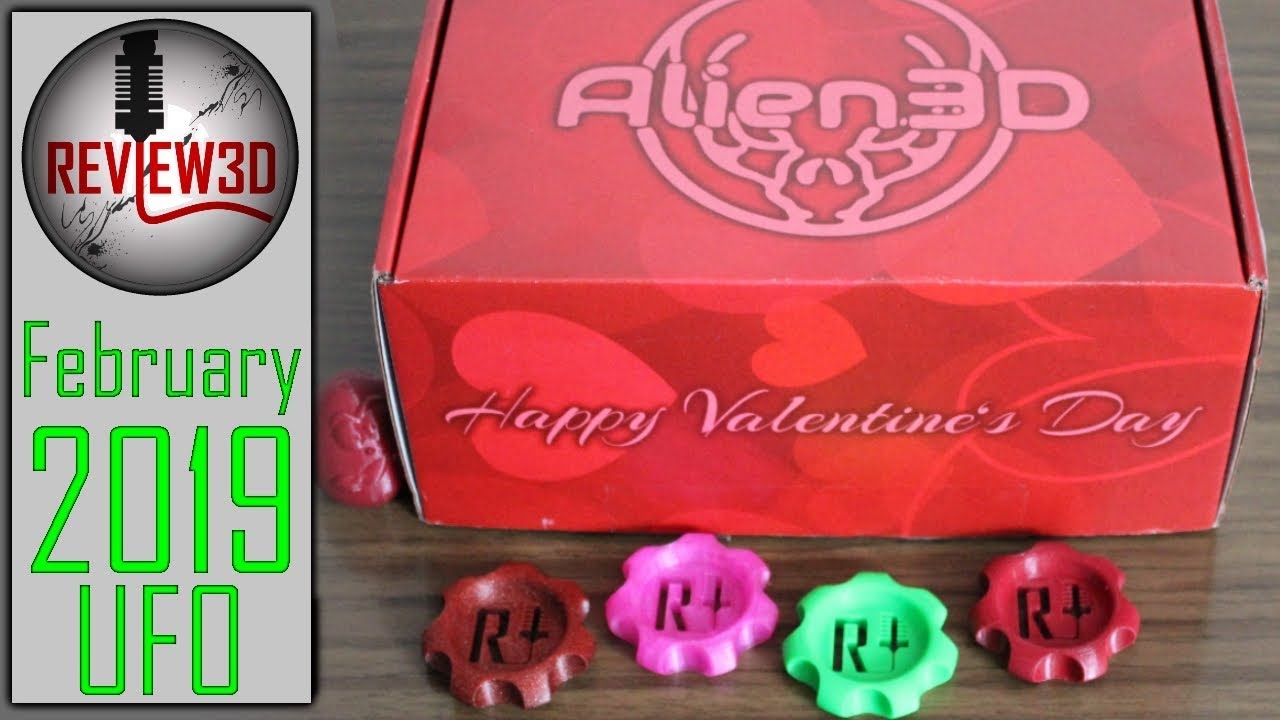 February 2019 Alien3D UFO Mystery Box - Opening and Test Prints! - YouTube
