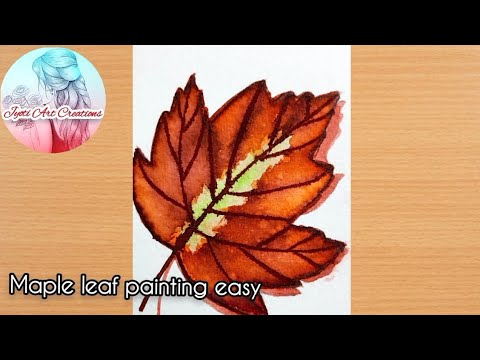 how to draw a realistic maple leaf step by step?| easy tutorial| Doms ...