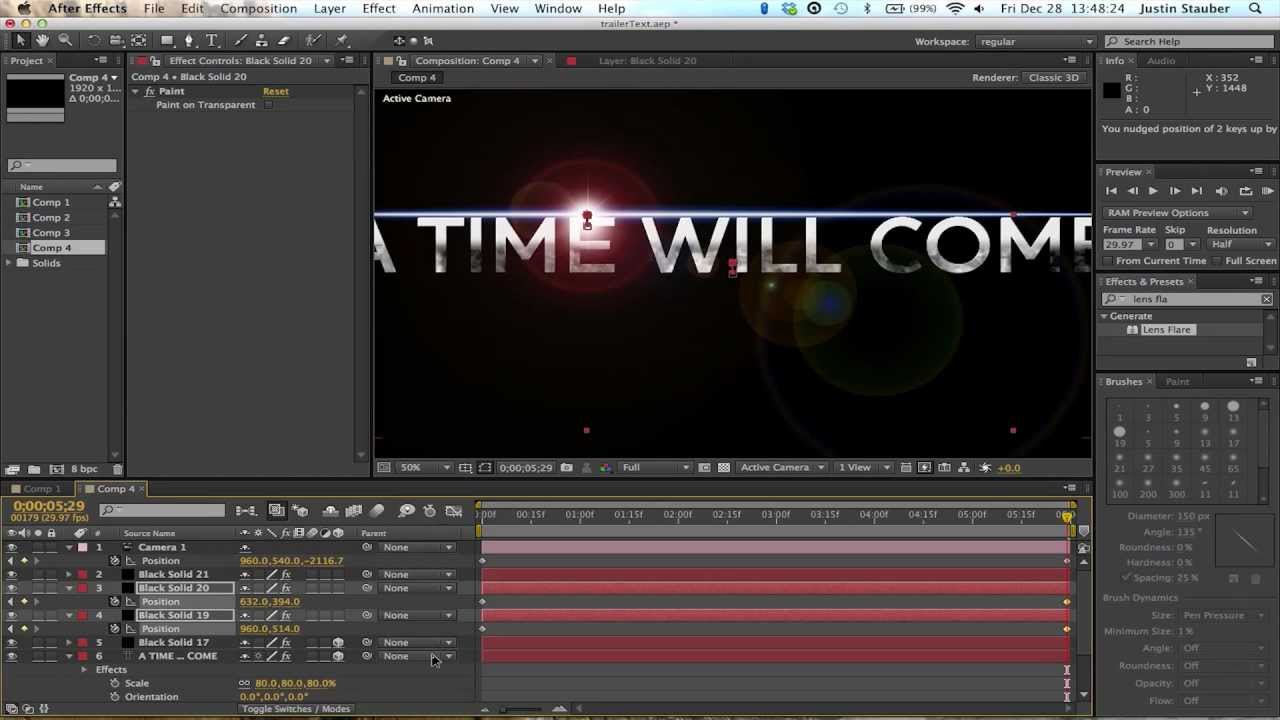Tutorial: Dramatic Trailer Text - YouTube