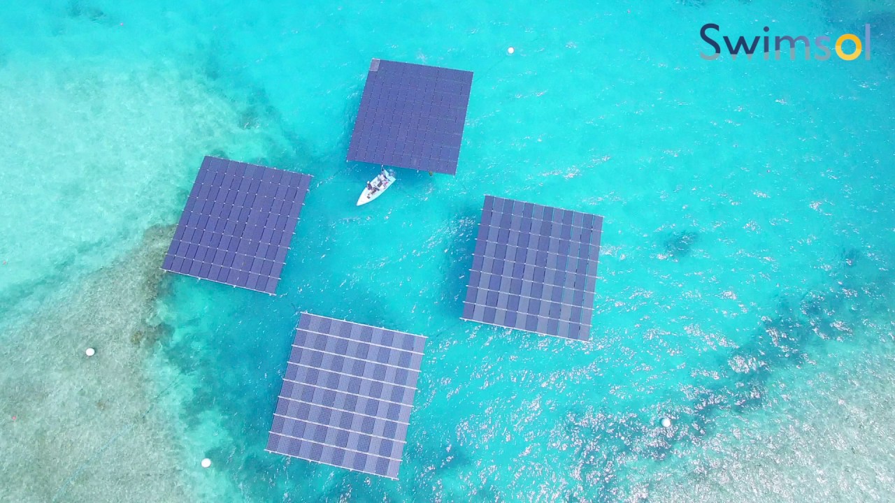 Floating Solar: #SolarSea platforms in the Maldives - YouTube