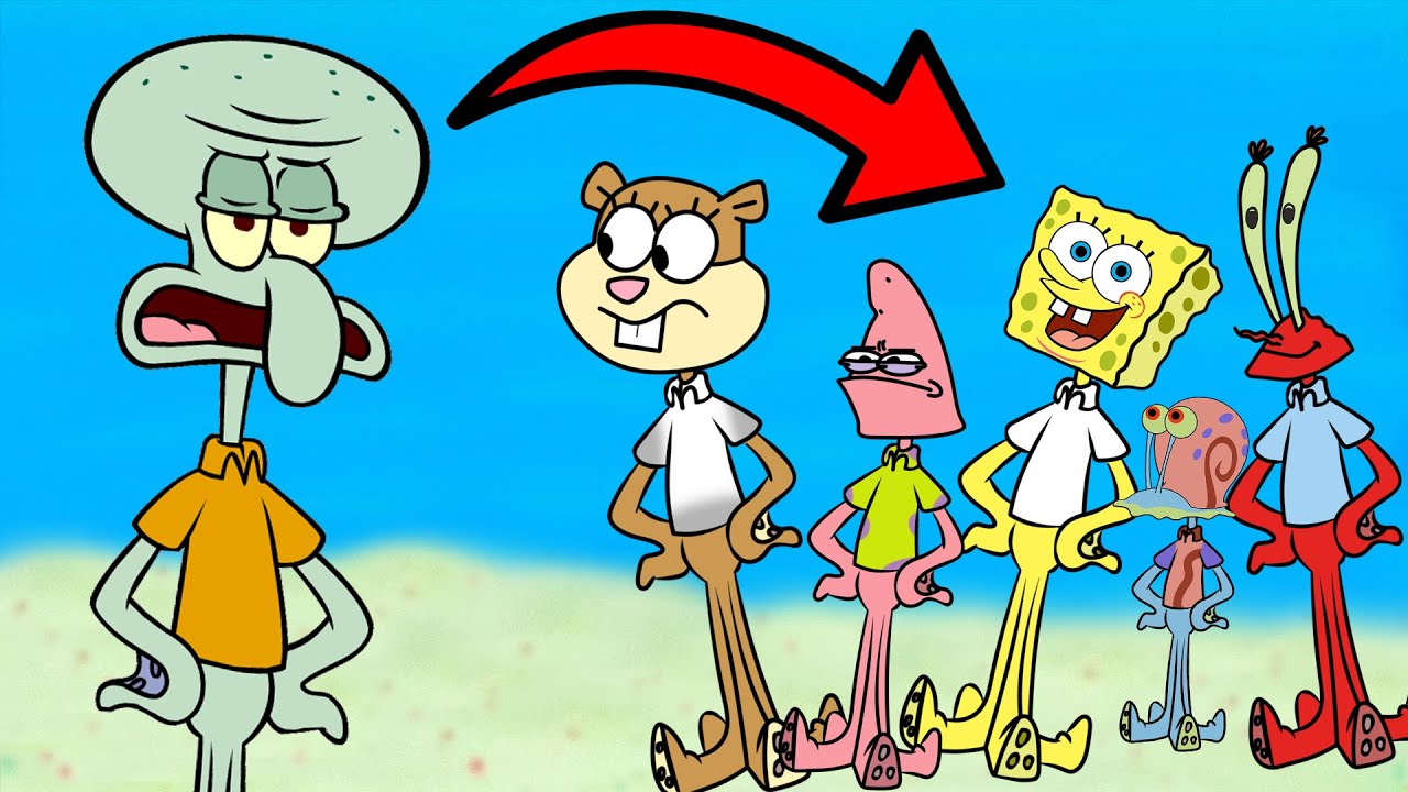 Spongebob characters squidward song meme - YouTube