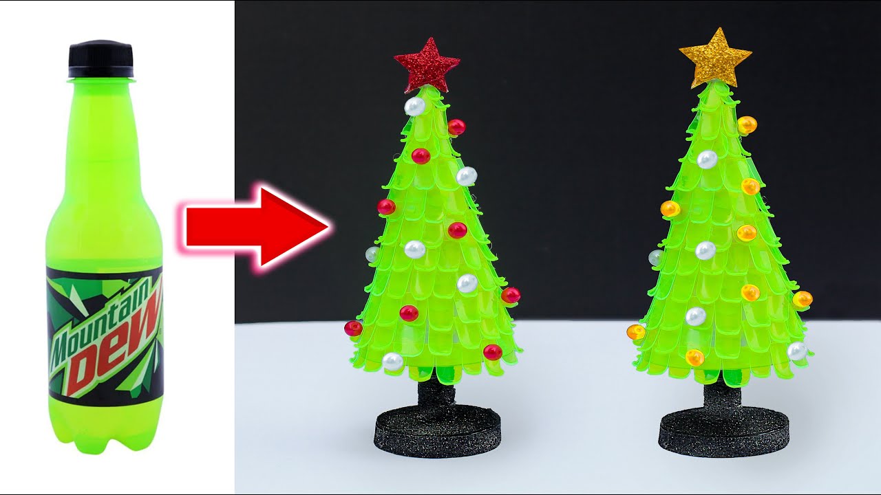 DIY Mini Christmas Tree Using Plastic Bottle | How to make Christmas ...