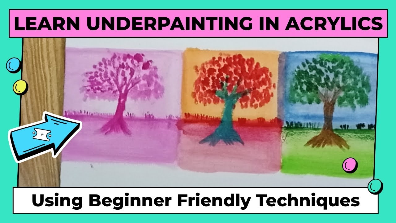 Acrylic Underpainting Techniques | Acrylic Painting For Beginners - YouTube