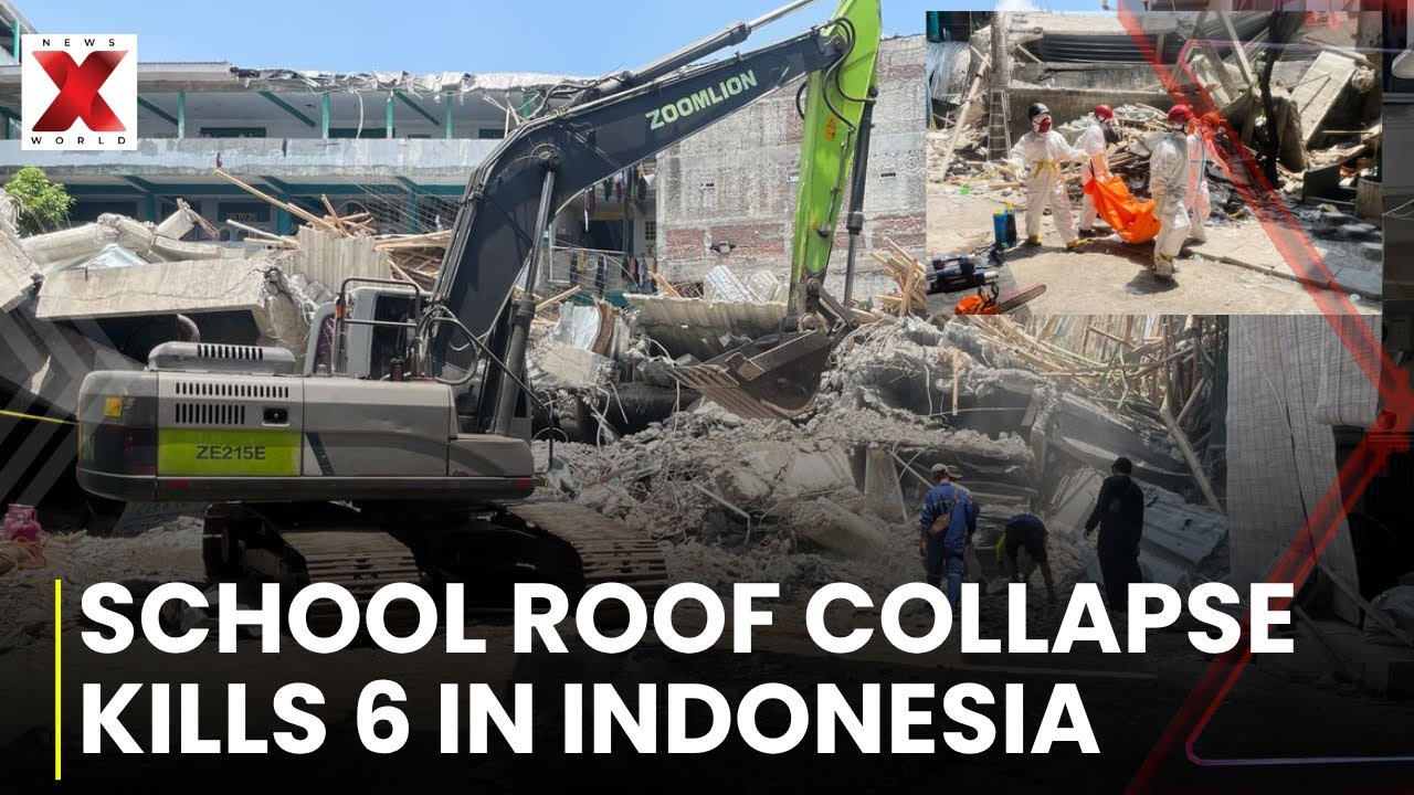 Indonesia School Collapse | School roof collapse kills six in Indonesia ...