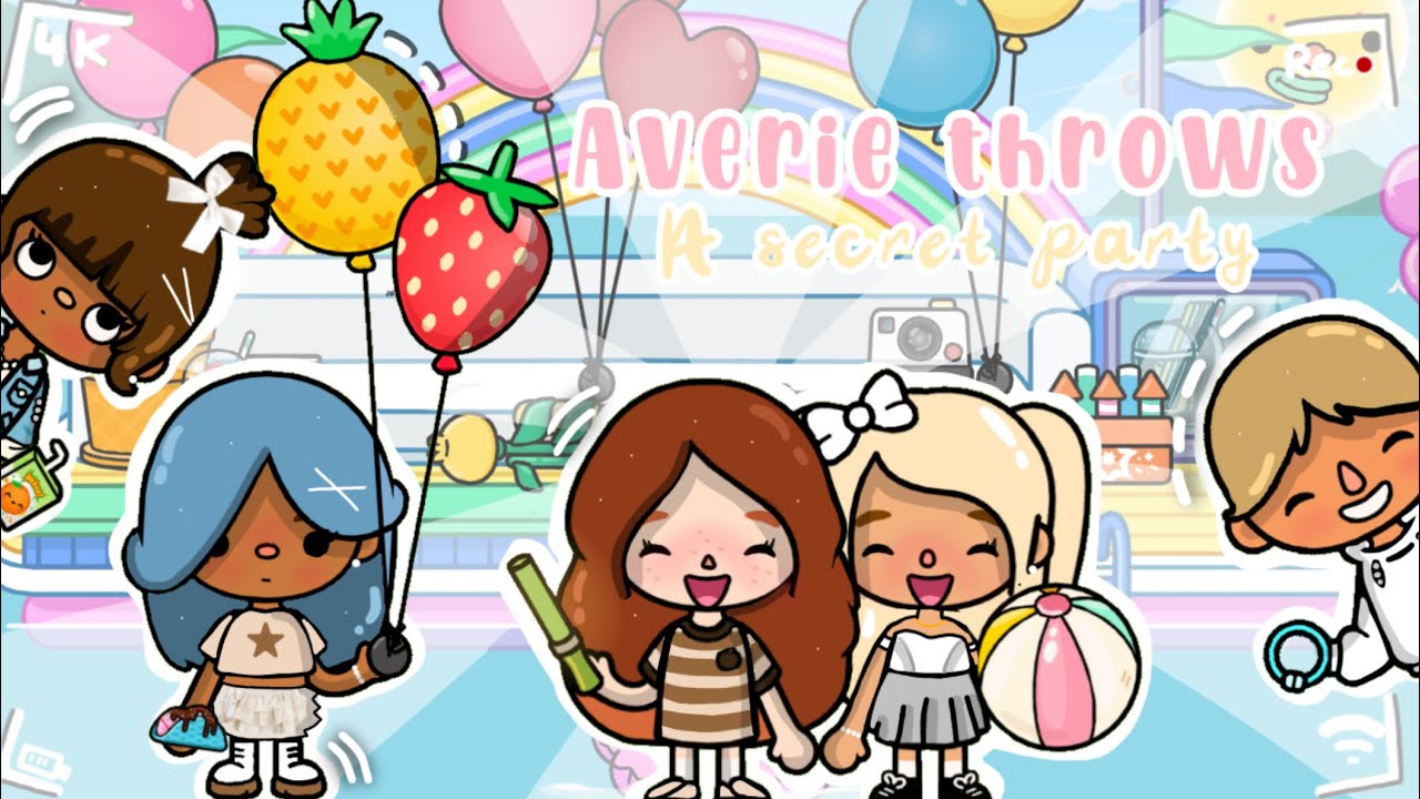 Averie throws a secret party|with voice|🎉🪩🌼 - YouTube