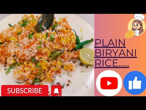 Plain Biryani Recipe|Biryani rice recipe|Kolam Biryani rice|How to make ...