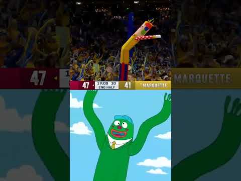 Marquette using a WACKY WAVING INFLATABLE ARM TUBE MAN! 😂😂 #CBBonFOX #BigEast