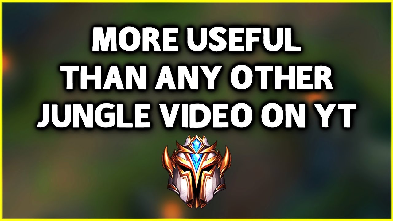 you will learn more about challenger jungling from this ONE VIDEO ...