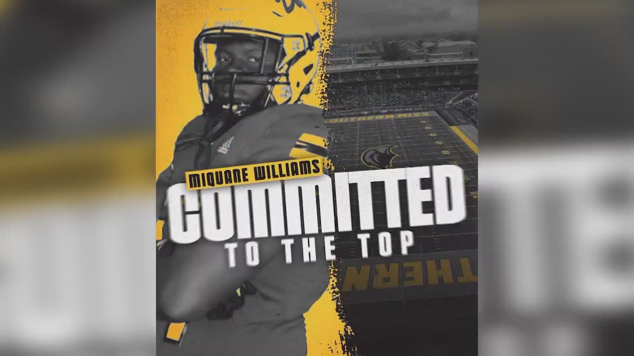 Dothan Wolves' Miquane Williams Commits to Southern Miss football - YouTube