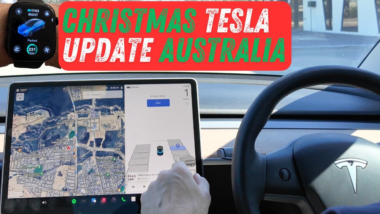 Tesla Christmas Holiday Update - Australia Edition Tested - YouTube