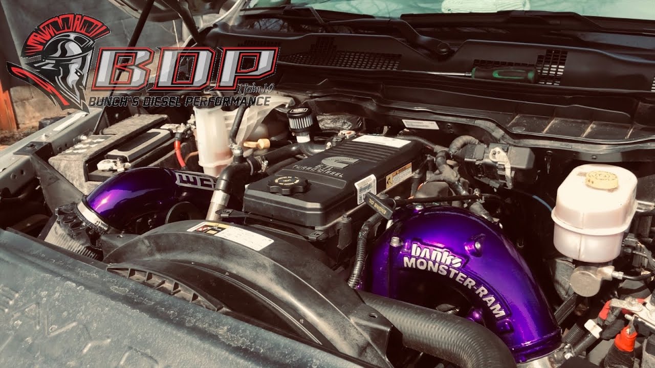 WcFab intake and Banks Ram Air 6.7 Cummins!! - YouTube