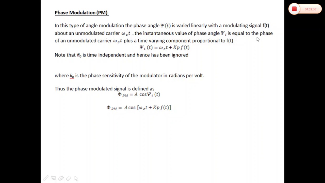 Angle Modulation Introduction(Analog And Digital Communication) - YouTube