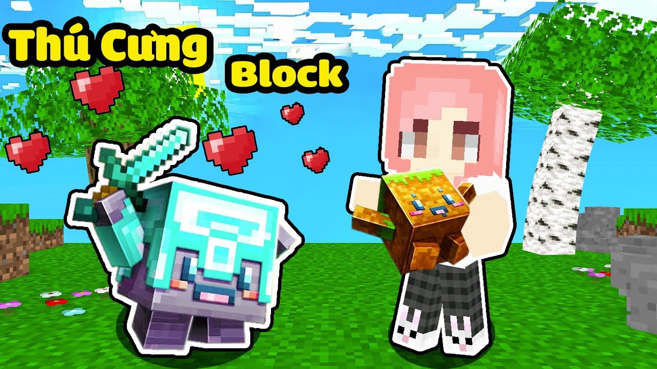 HEBI THỬ THÁCH 24 GIỜ NHẬN NUÔI BÉ BLOCK KIM CƯƠNG TRONG MINECRAFT*HEBI ...