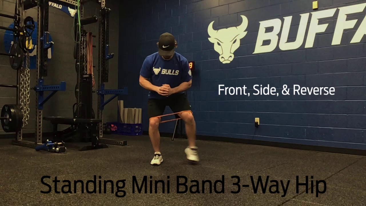Mini Band Standing 3-Way Hip - YouTube