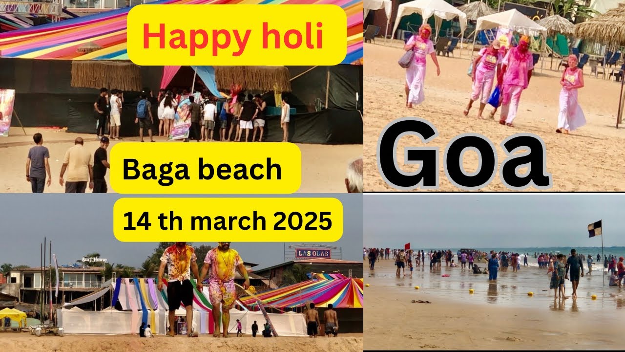 Happy holi |goa baga beach |goa beach in summer |march ~2025|goa vlog ...