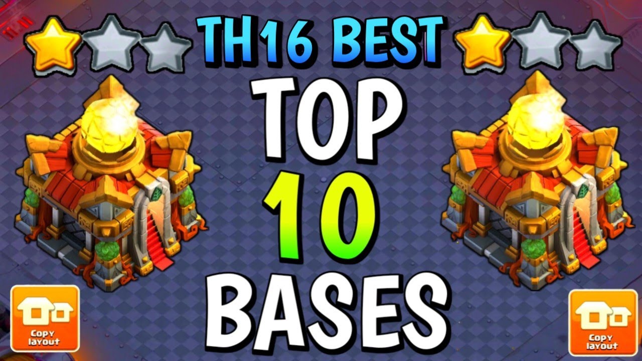TOP 10 New TH16 Bases + Link 2024🥵| Th16 Legend Base ☠️| BEST TH16 WAR ...