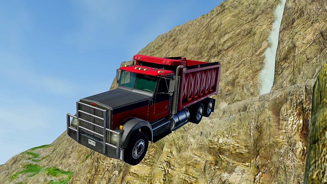 Treacherous Road Peril: Stone Truck's Harrowing Descent! 🏞️ | BeamNG ...