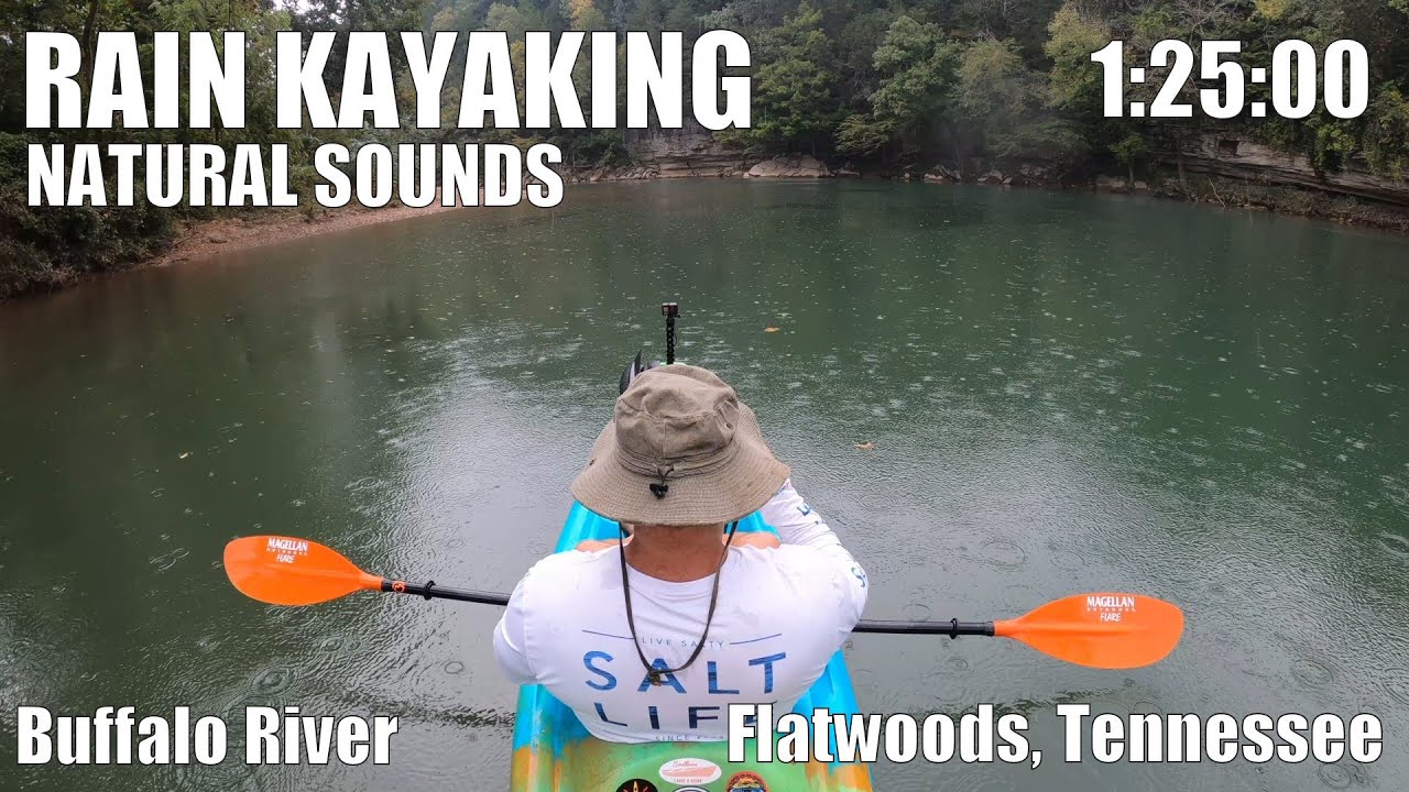 Relaxing Kayaking in the Rain - Natural Sound Only - 1 Hour 25 Minutes ...