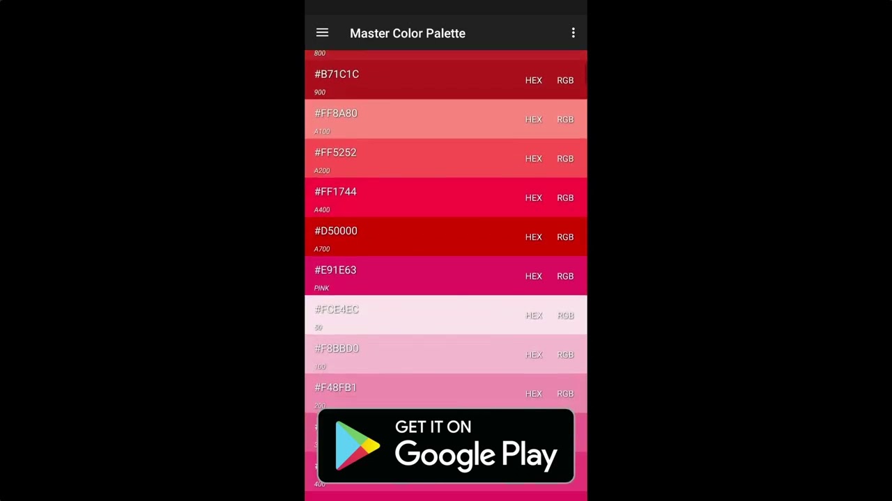 Master Color Palette - Paletas de Colores Android @BioStudioCorp