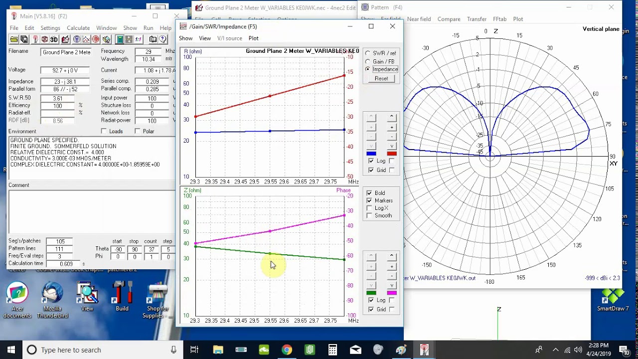 Modeling a Ground Plane Antenna with 4NEC2 Part 5 - YouTube